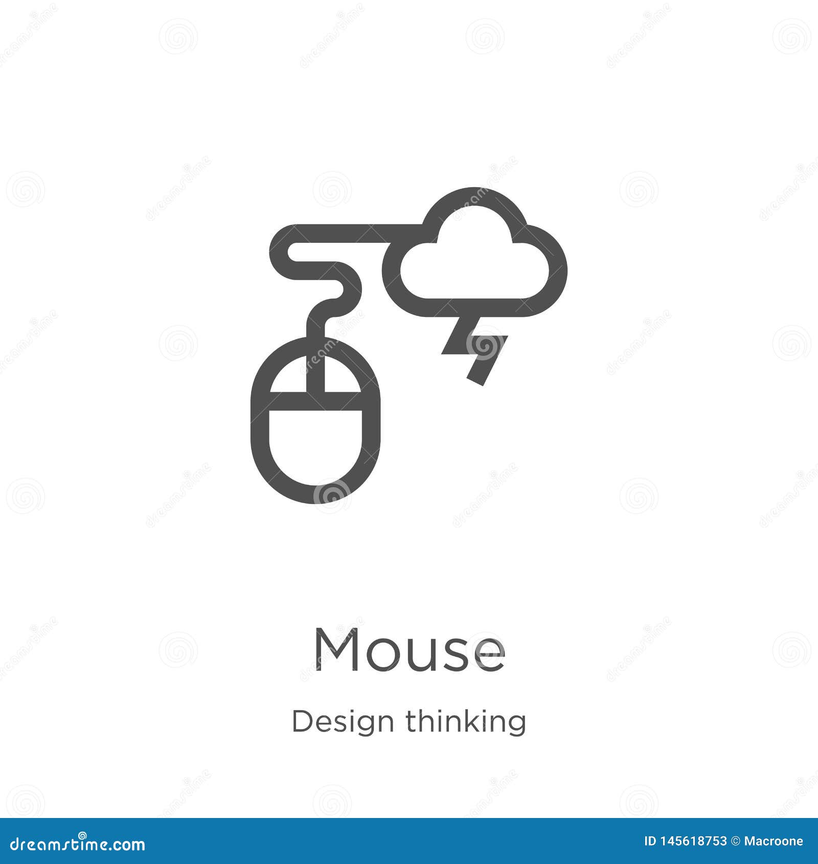 Mouse Icon Vector from Design Thinking Collection. Thin Line Mouse ...