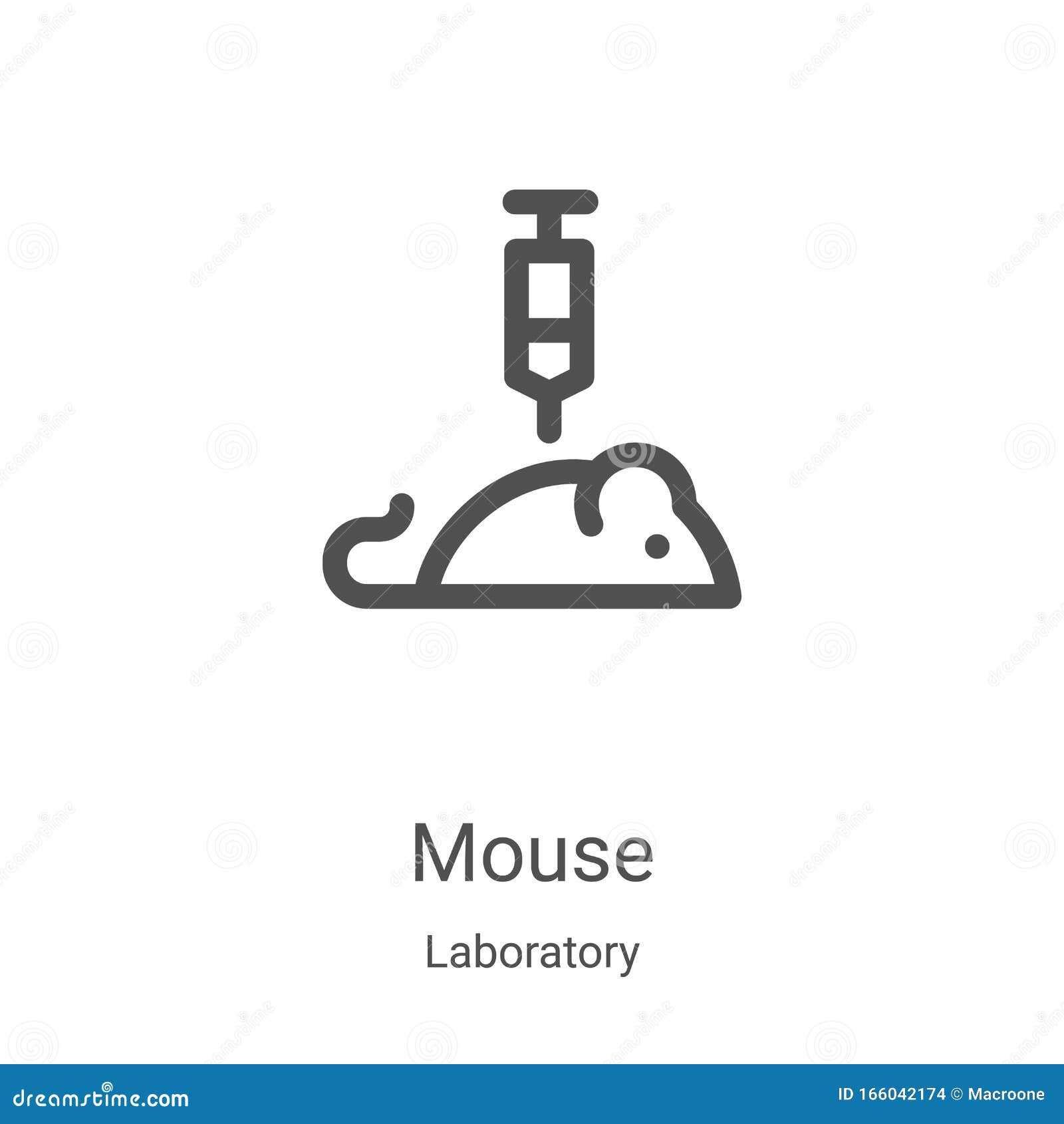 Mouse Icon Vector from Laboratory Collection. Thin Line Mouse Outline ...