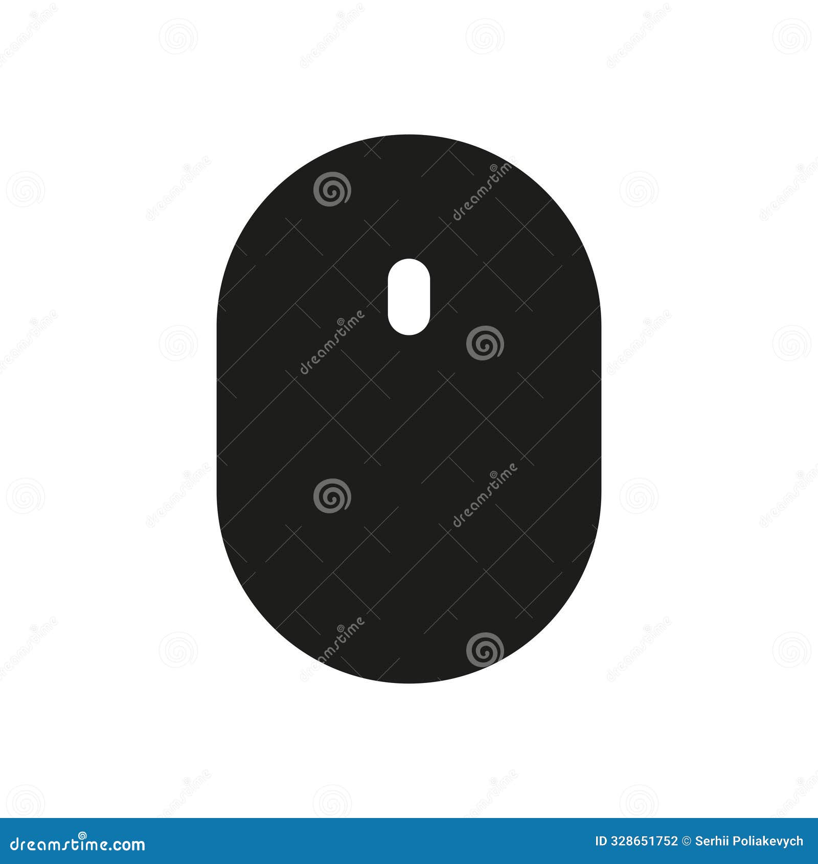 Mouse Icon Vector. Simple Black Computer Mouse Symbol Stock Vector ...