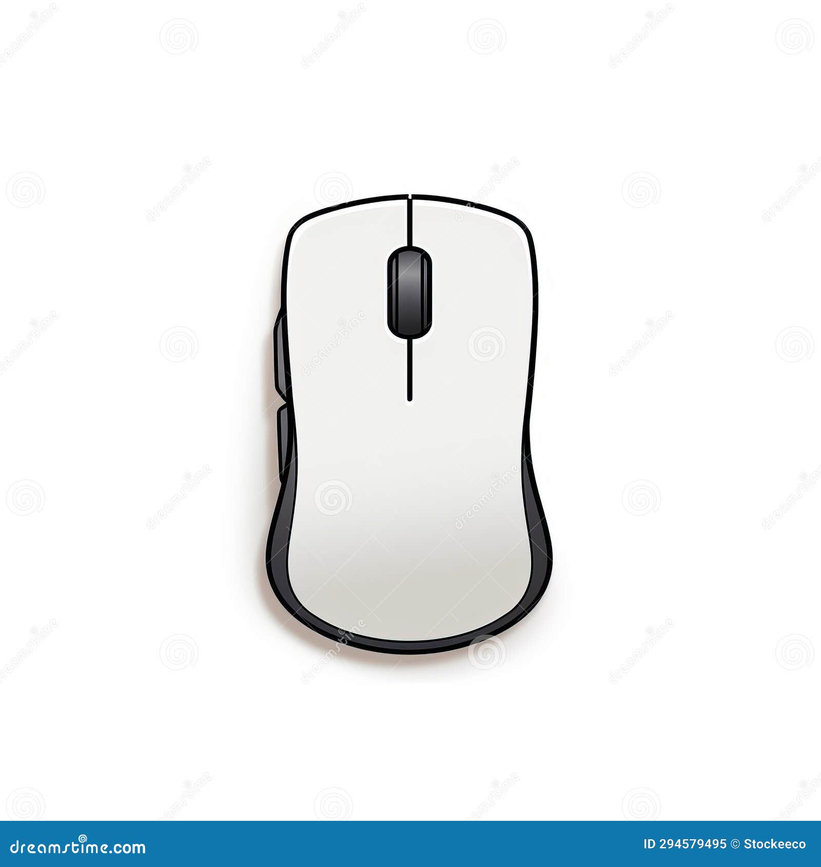 Minimalist White Computer Mouse with Enhanced Design Stock Illustration ...