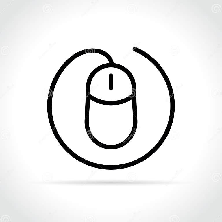 Mouse Icon on White Background Stock Vector - Illustration of icon ...