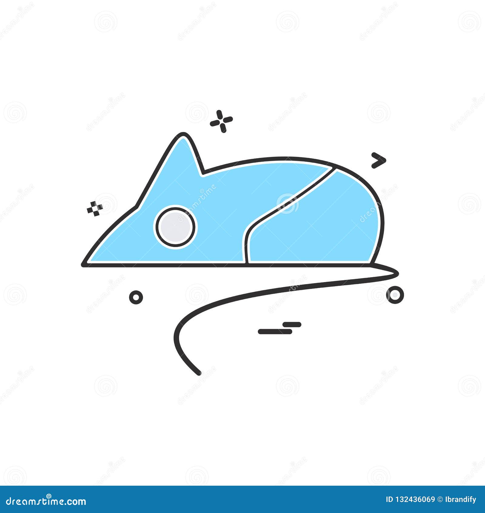 Mouse Lab Icon Vector Design Stock Vector - Illustration of isolated ...