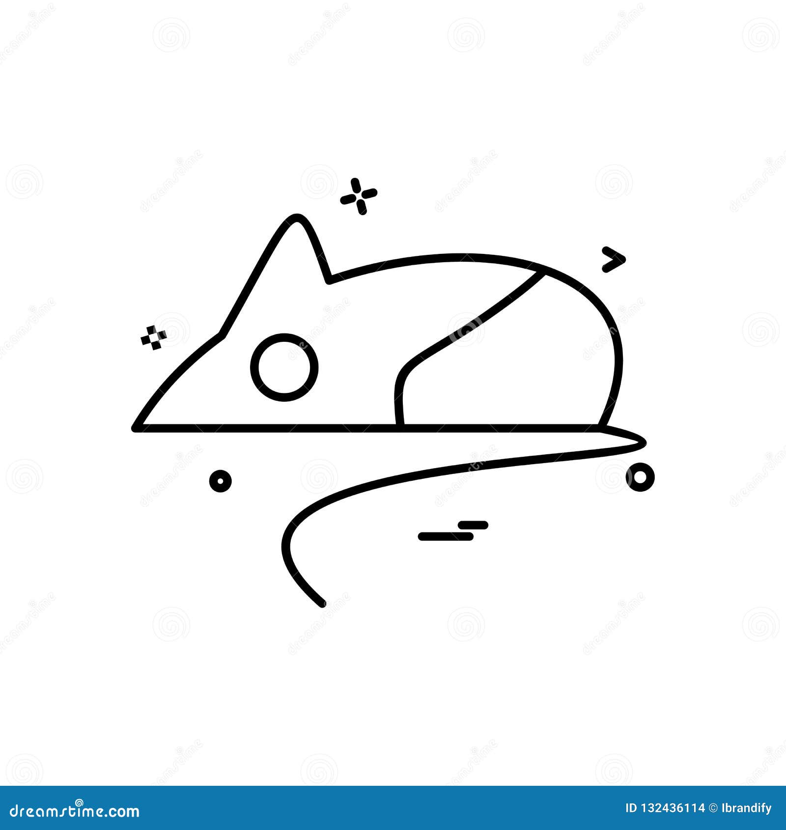 Mouse Lab Icon Vector Design Stock Vector - Illustration of line, cute ...