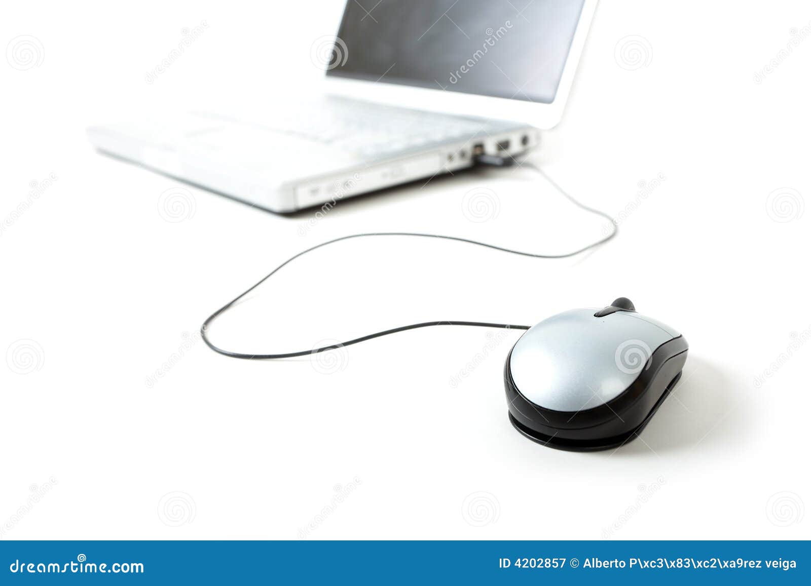 Mouse and laptop stock image. Image of global, metal, gray - 4202857