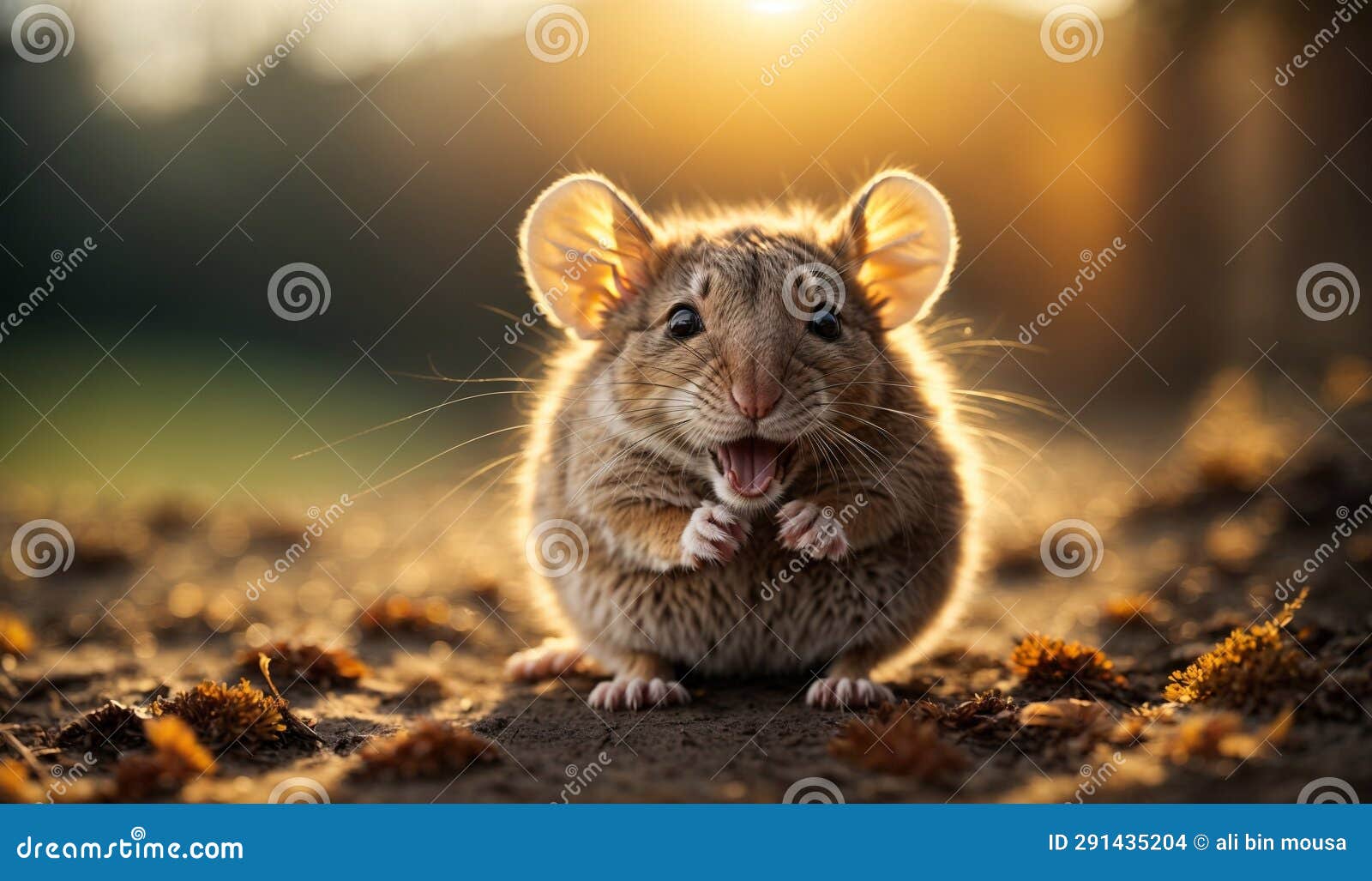 A Mouse Laughing ?Sunrise Time ?Happy Mouse Stock Photo - Image of ...