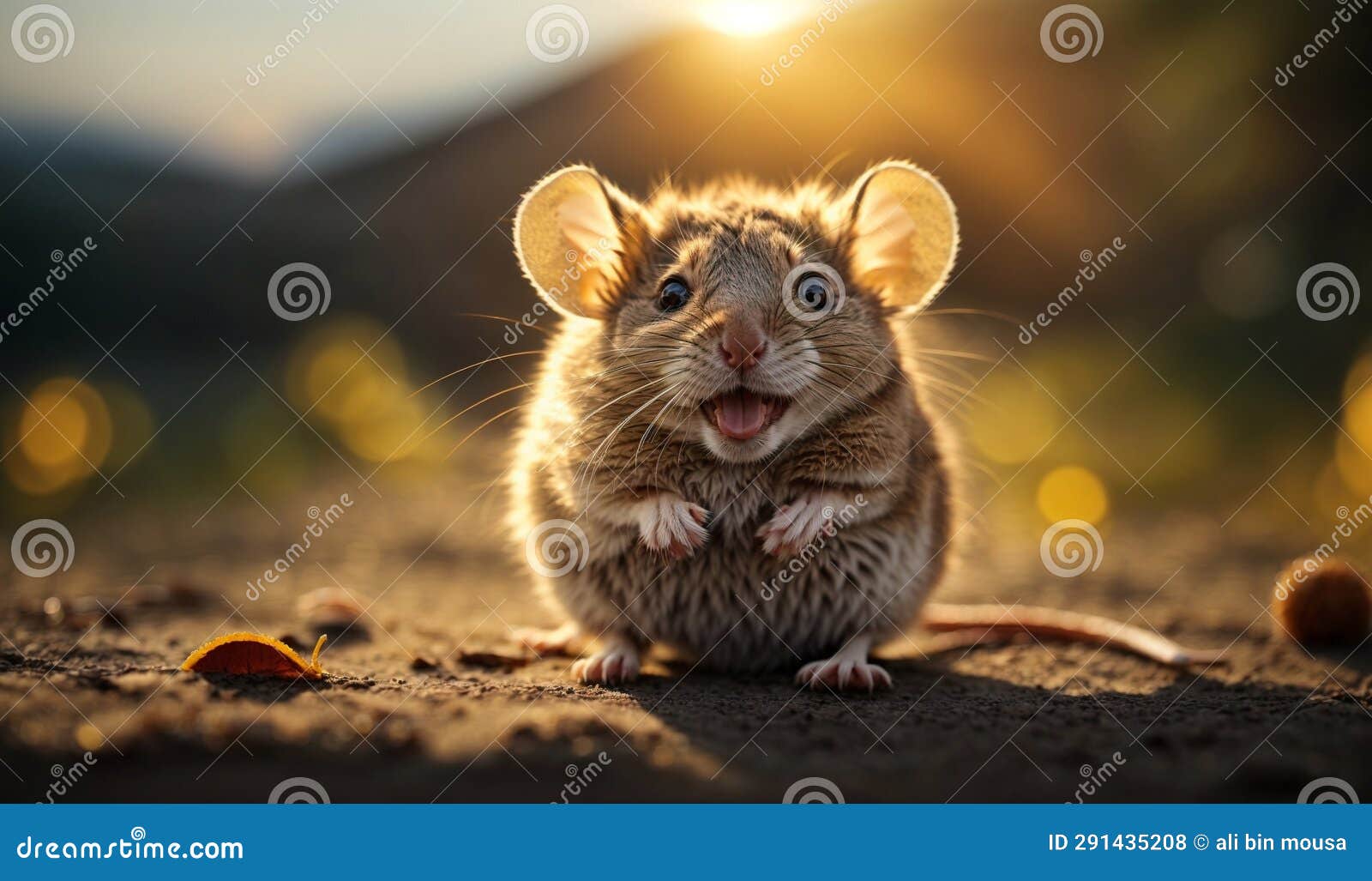 A Mouse Laughing ?Sunrise Time ?Happy Mouse Stock Photo - Image of ...