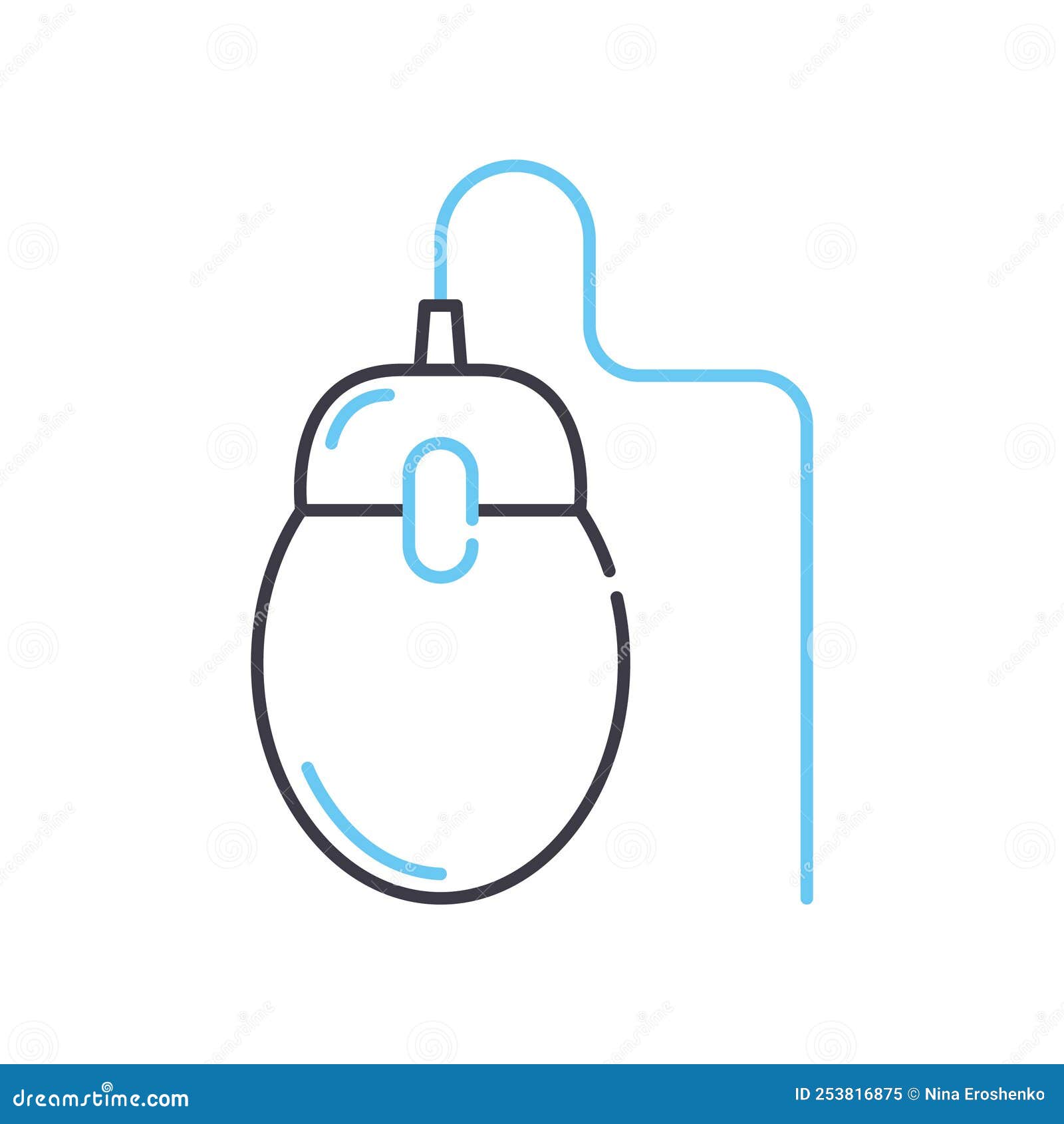 Mouse Line Icon, Outline Symbol, Vector Illustration, Concept Sign ...