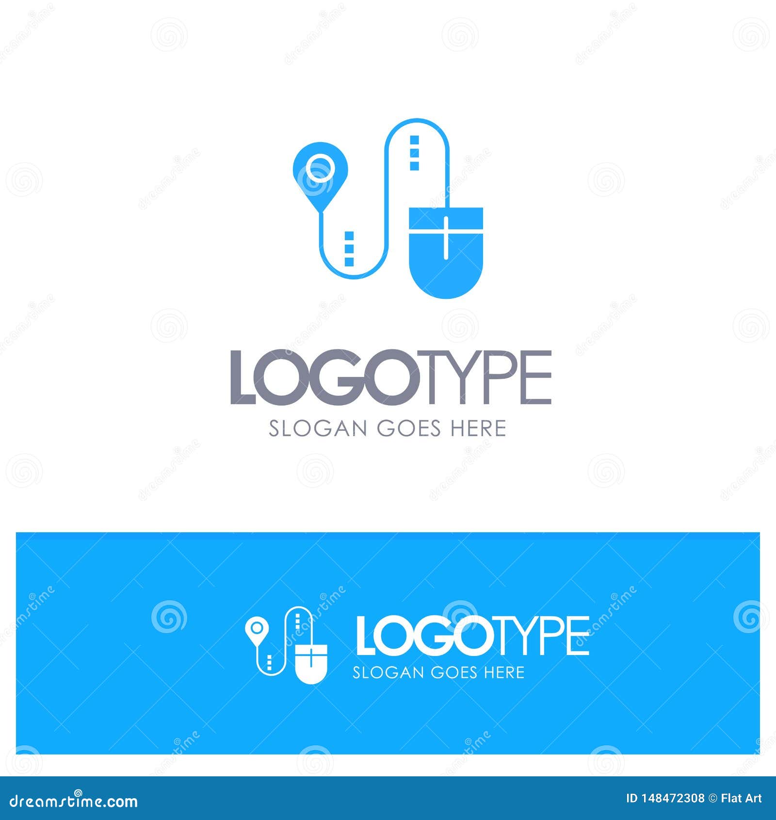 Mouse, Location, Search, Computer Blue Logo Vector Stock Vector ...