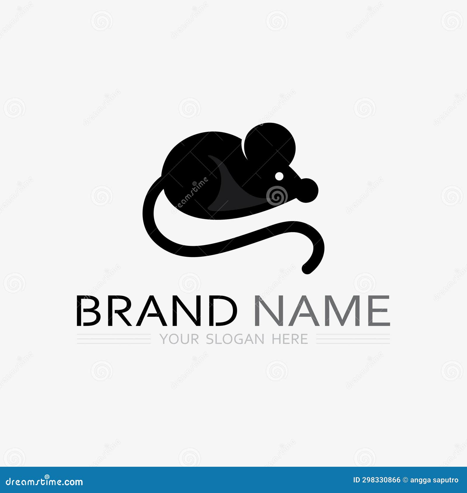 Mouse Logo and Animal Vector Design Illustration Stock Illustration ...