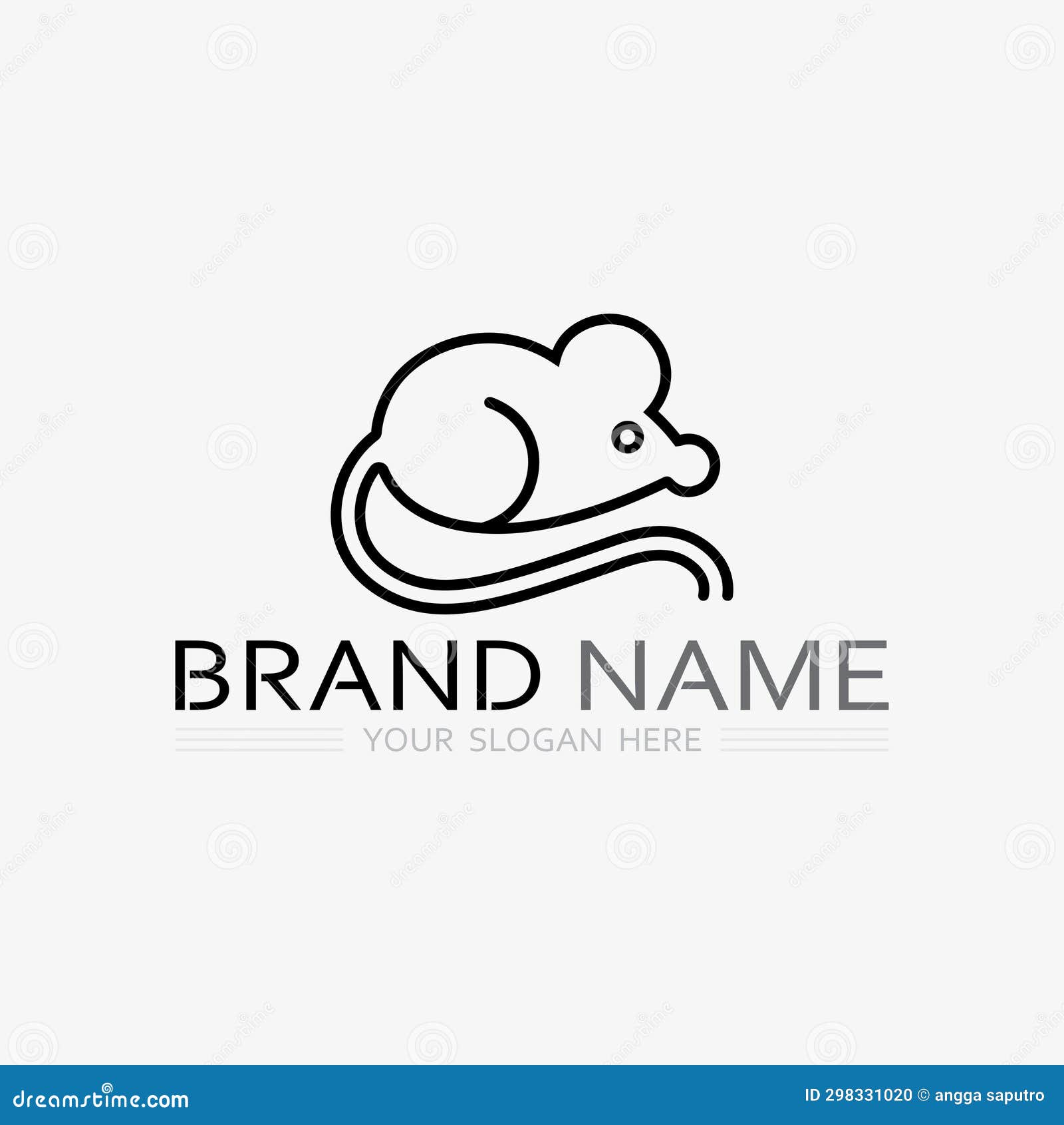 Mouse Logo and Animal Vector Design Illustration Stock Illustration ...