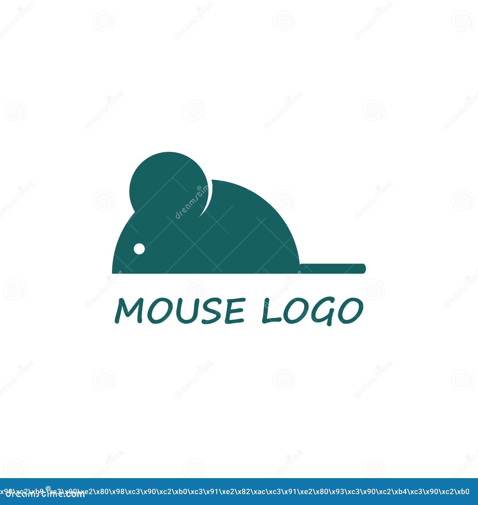 Mouse Logo Design Template. Vector Illustration Isolated On The White ...