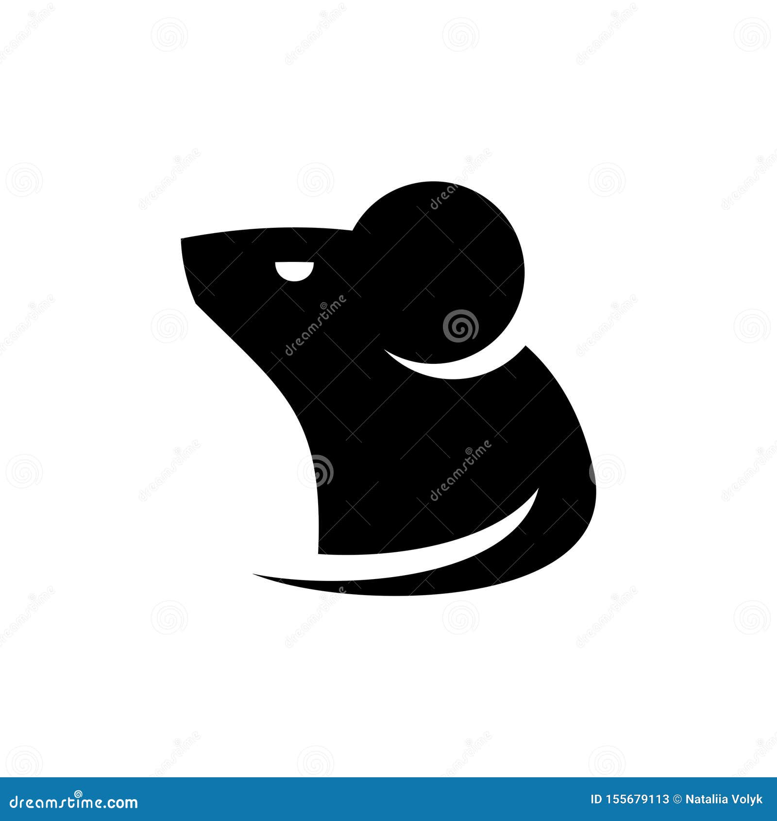 Mouse Logo stock vector. Illustration of abstract, shape - 155679113