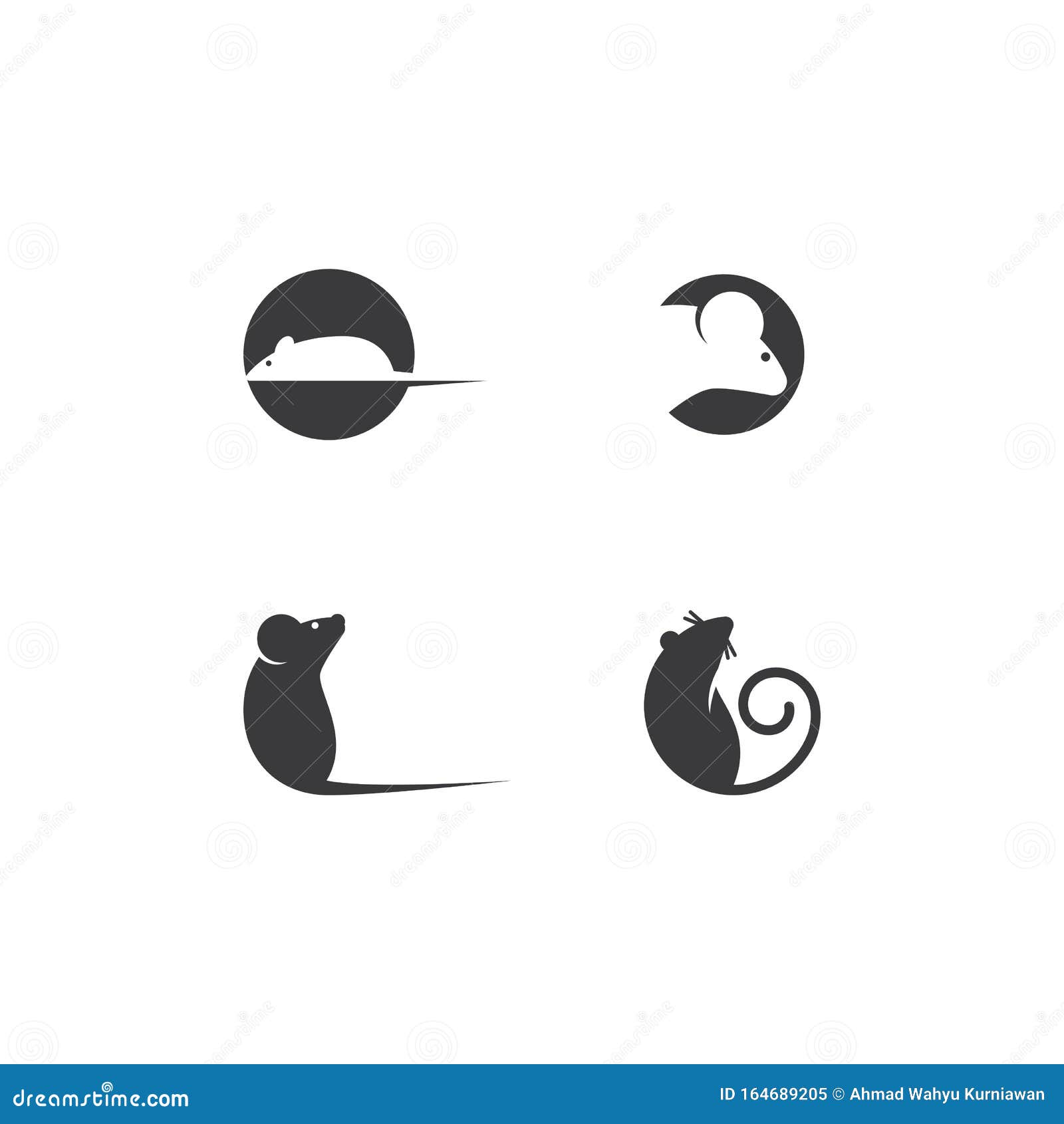 Mouse logo icon stock vector. Illustration of vector - 164689205