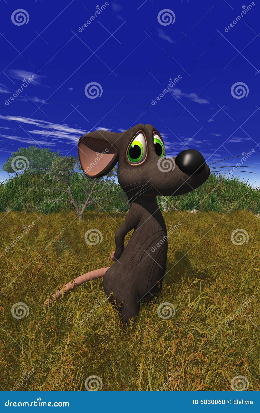 Mouse Looking Shy In A Field Stock Photography | CartoonDealer.com #6829964