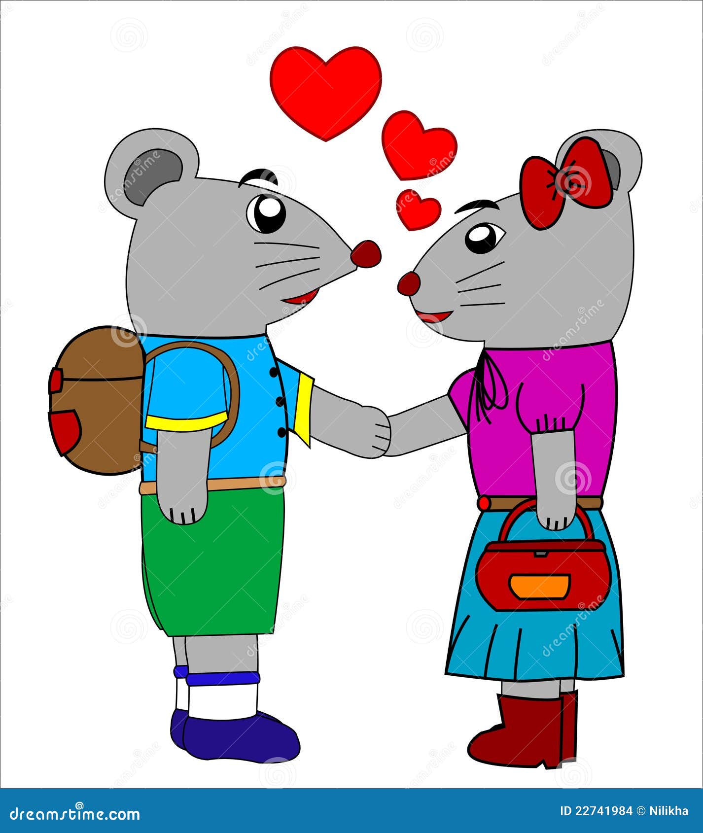 Mouse in love stock illustration. Illustration of design - 22741984