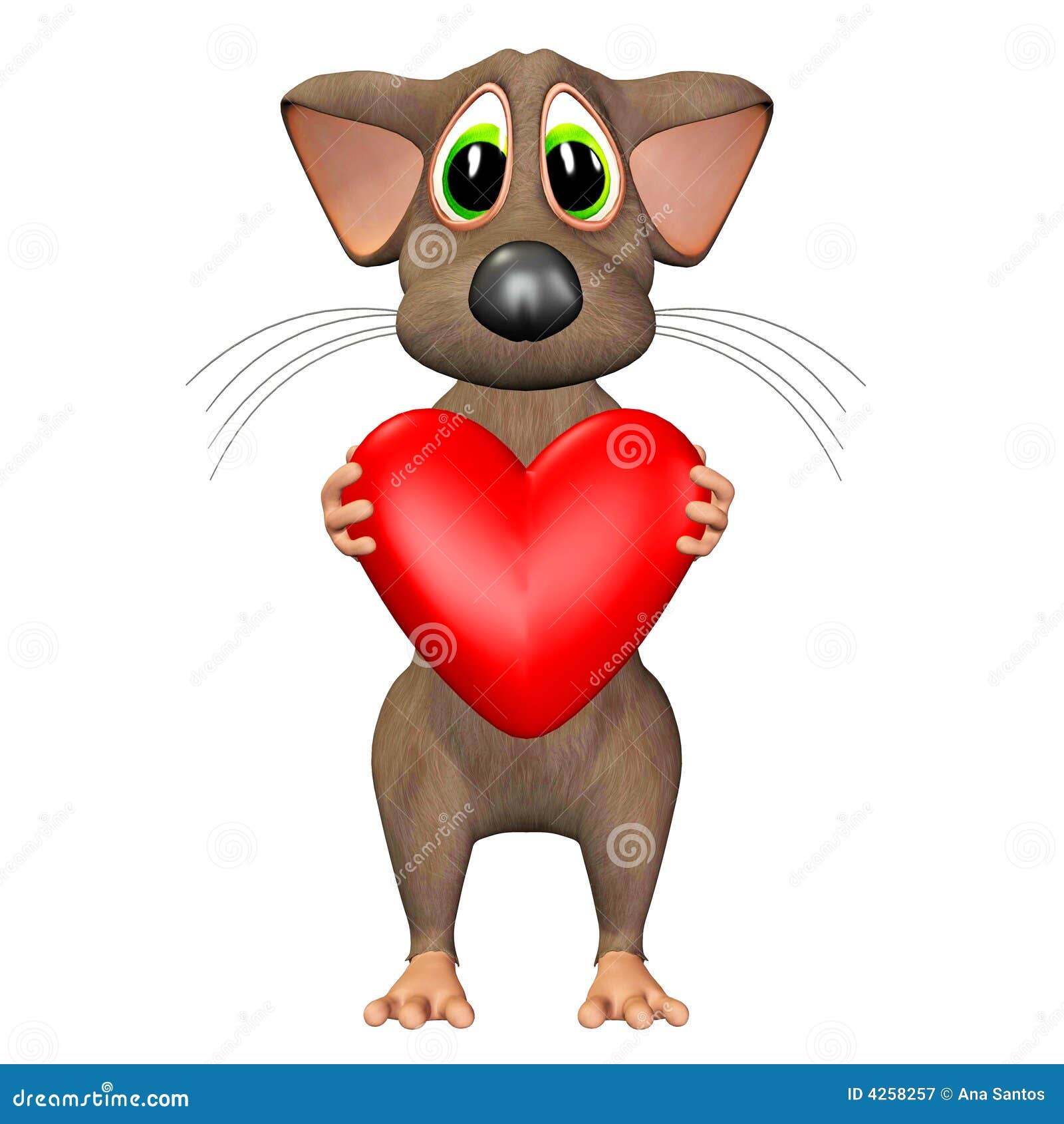 Mouse in Love stock illustration. Illustration of character - 4258257