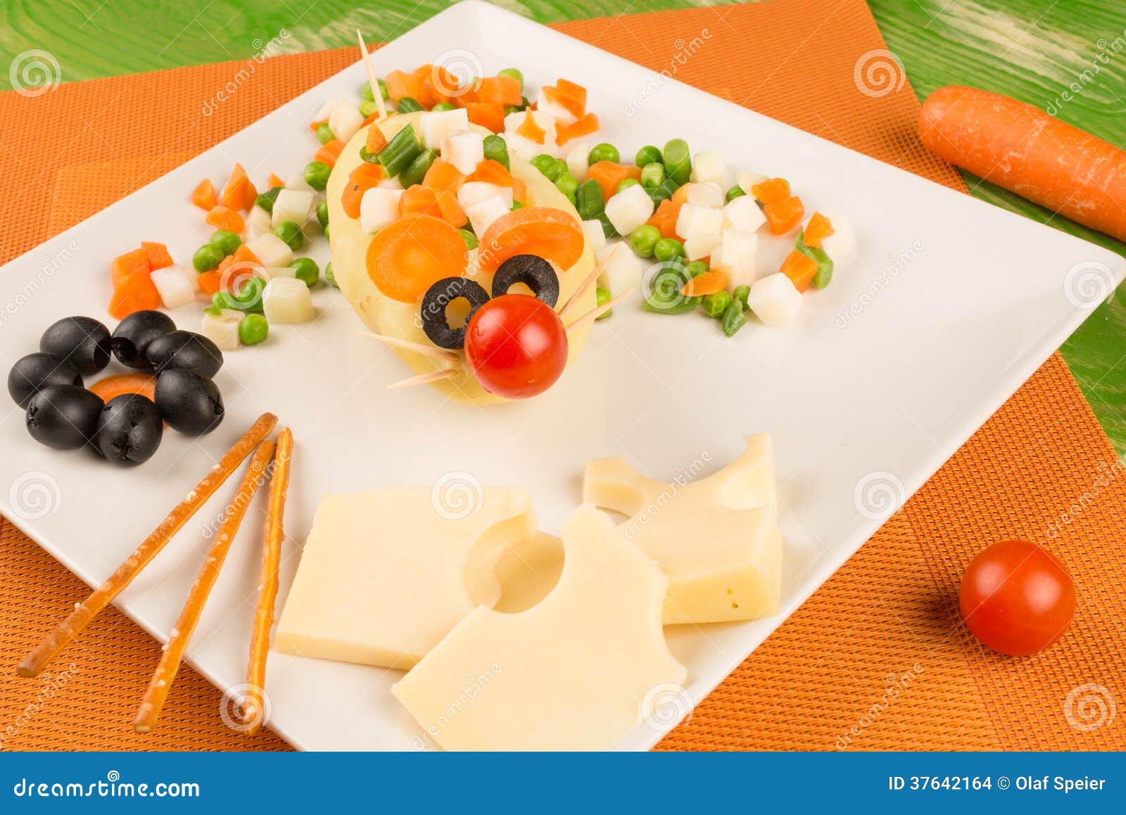 Mouse for lunch stock photo. Image of salad, decorated - 37642164