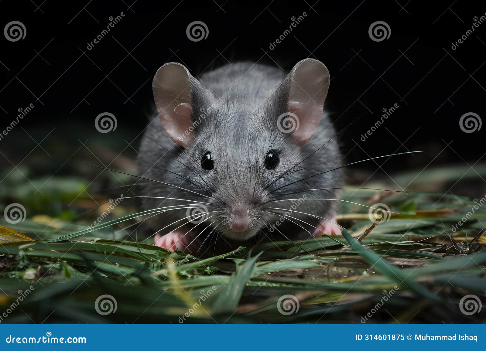 Mouse Lurks, Unseen, in a Dark Environment Stock Illustration ...