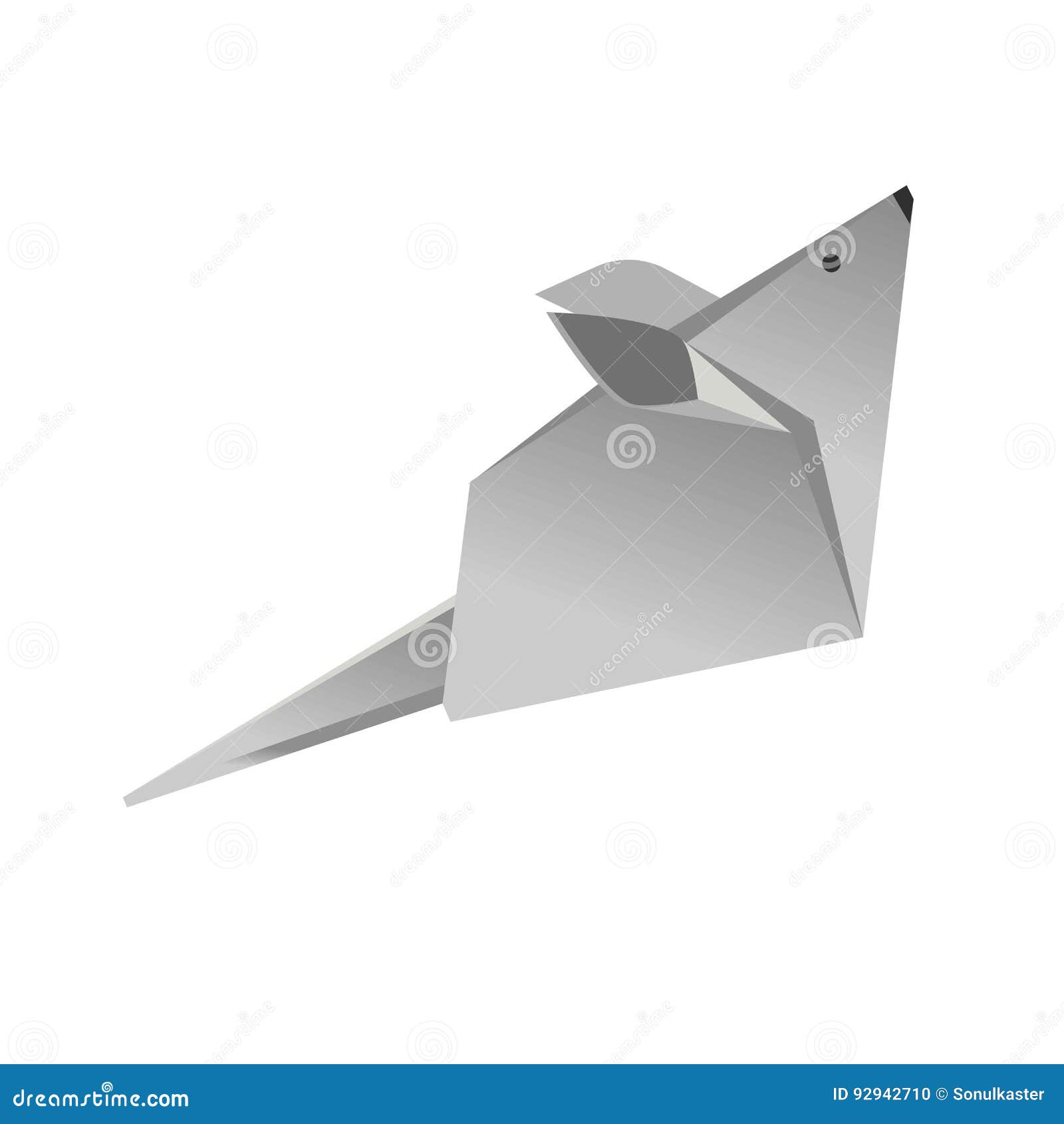 Mouse made with paper stock vector. Illustration of cute - 92942710