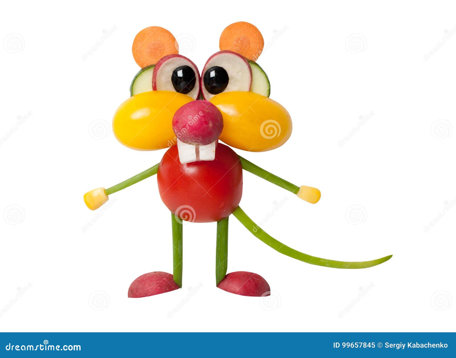 Mouse Made with Vegetables on Isolated Background Stock Image - Image ...
