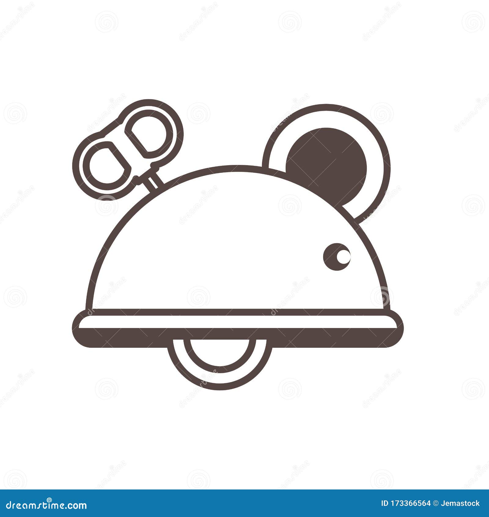 Mouse Mechanic Toy Line Style Icon Stock Vector - Illustration of ...