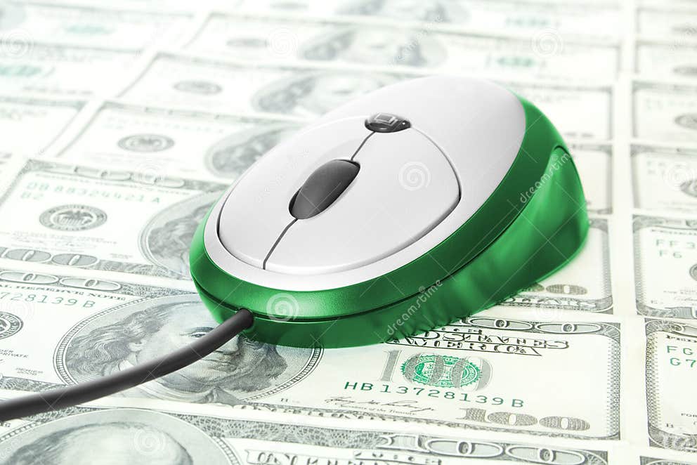 Mouse with money stock image. Image of clicked, input - 7676713