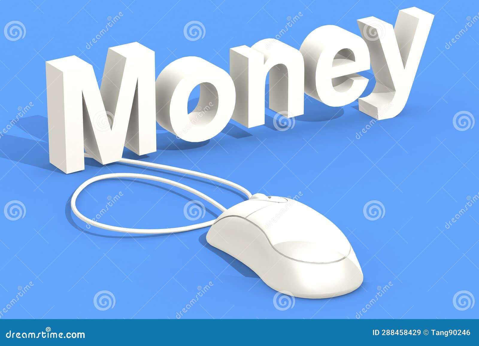 Mouse with Money Word Isolated Stock Illustration - Illustration of ...