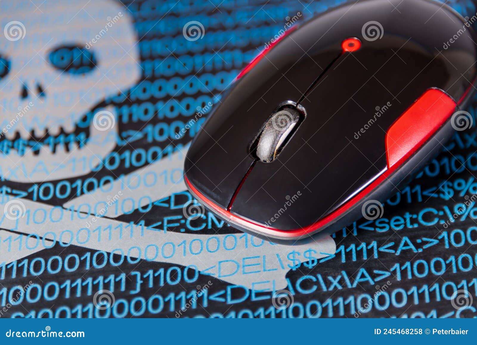 Mouse Moving Over Risky Area Stock Photo - Image of digital, cloud ...
