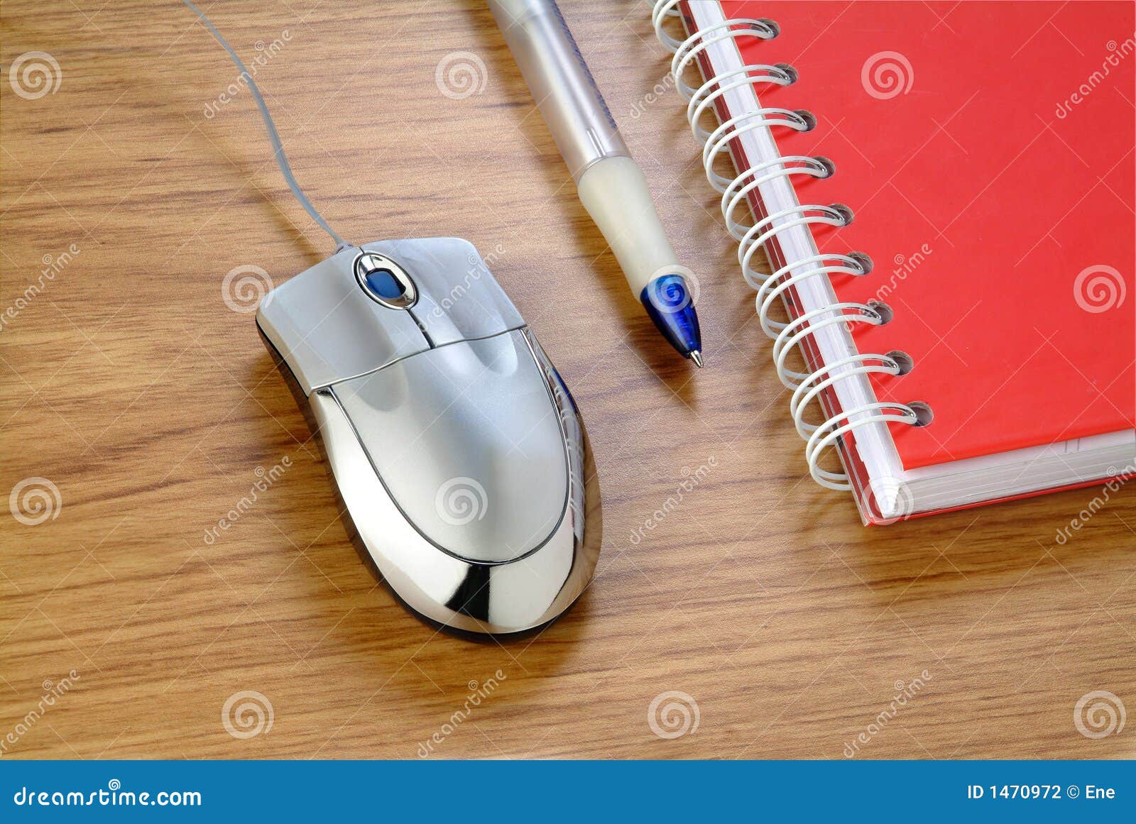 Mouse and note pad stock photo. Image of mouse, working - 1470972