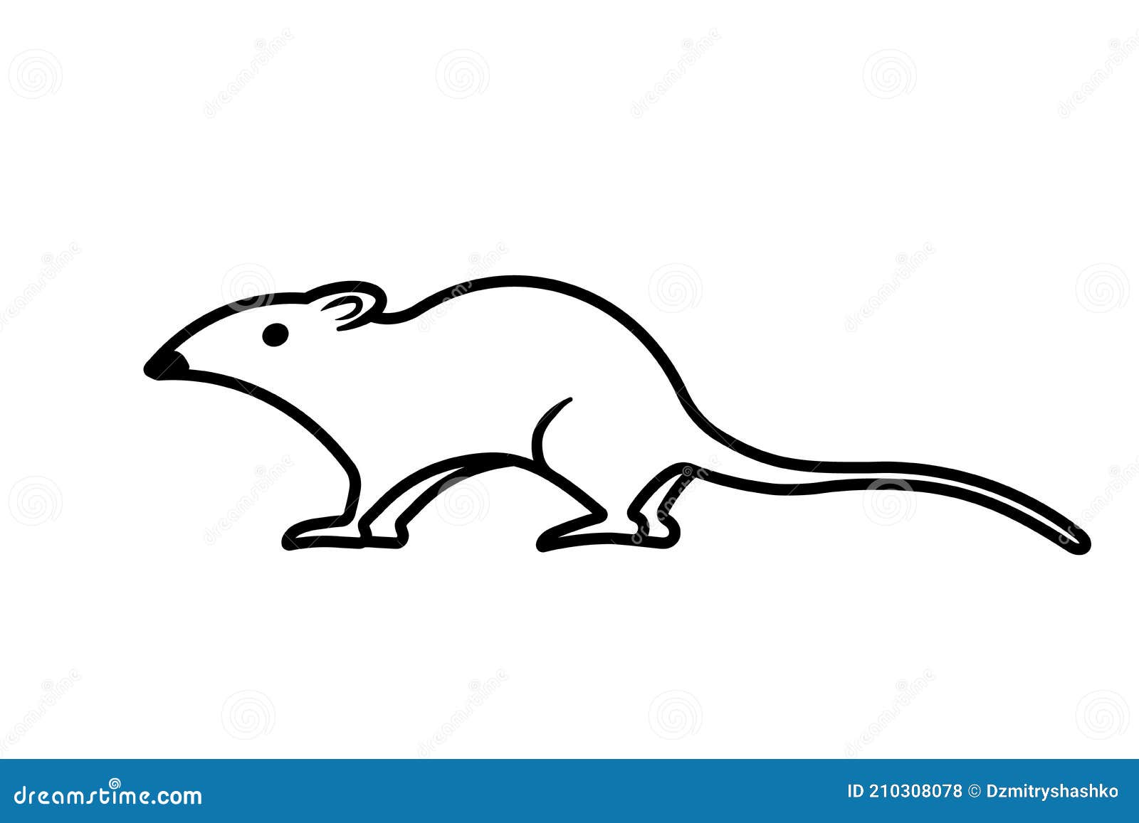 Mouse Outline Sketch Vector. Mousy Silhouette | CartoonDealer.com ...