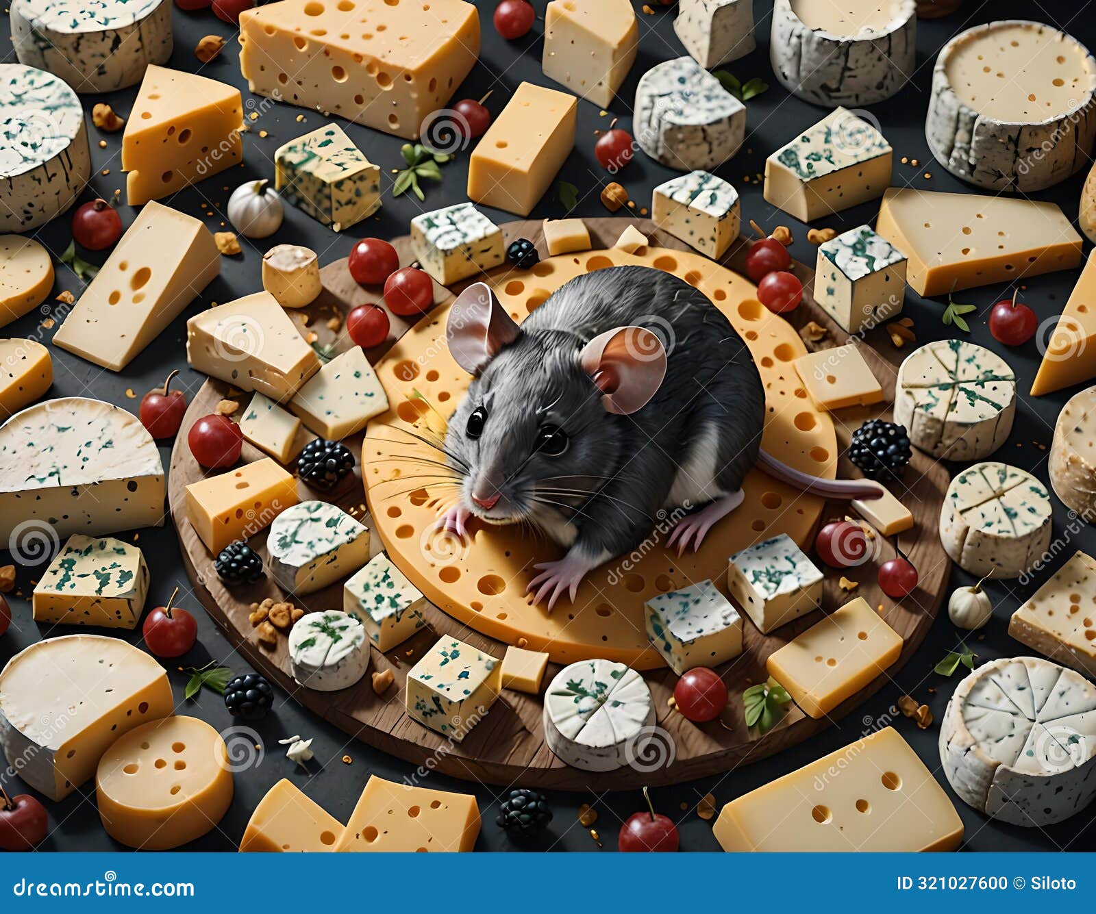 Mouse in Paradise, a Picture of a Mouse Surrounded by Lots of Different ...
