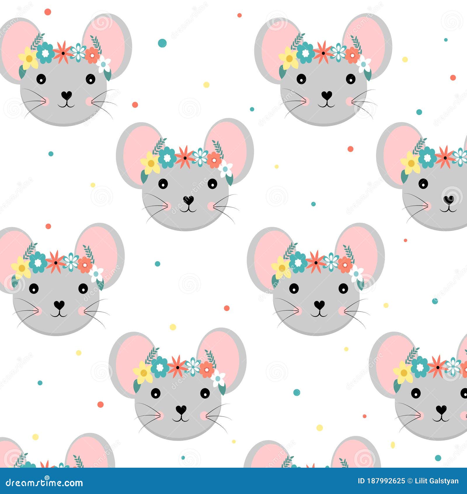 Mouse Pattern Vector Illustration Cartoon Vector Illustration Character ...