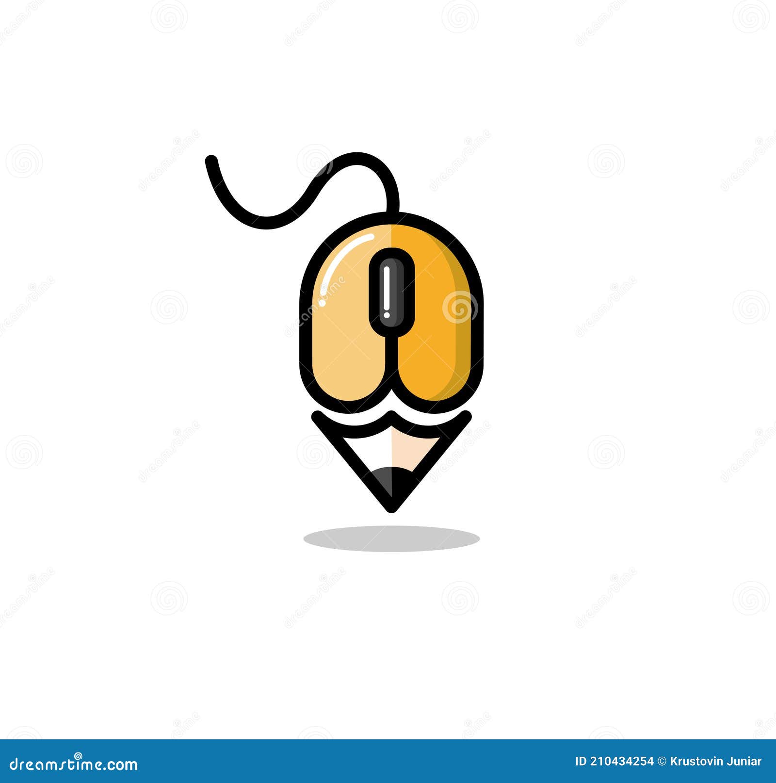 Mouse and Pencil Graphic Design Icon. Stock Vector - Illustration of ...