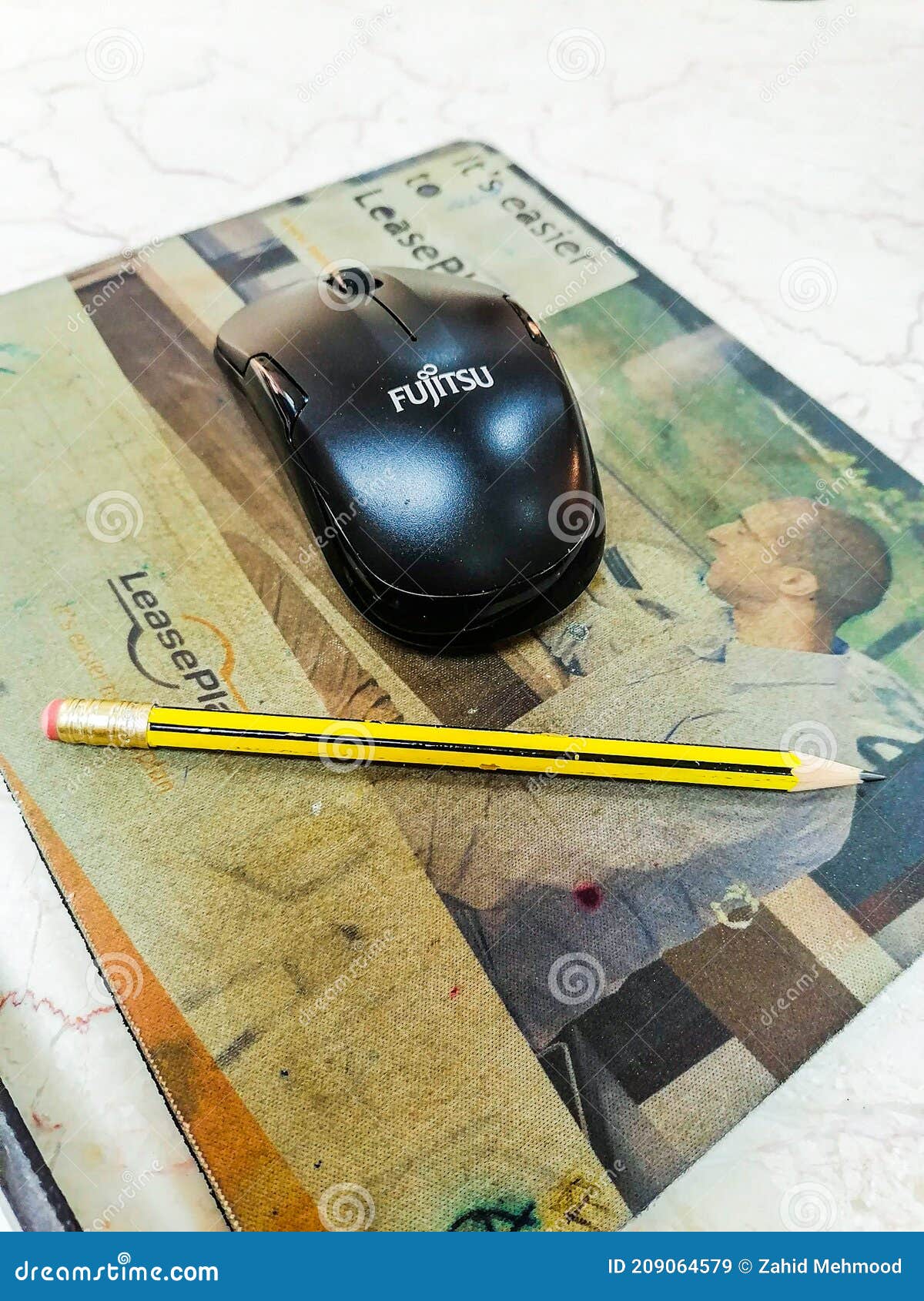 Mouse Pencil and Nose Pad at Table Editorial Stock Image - Image of ...