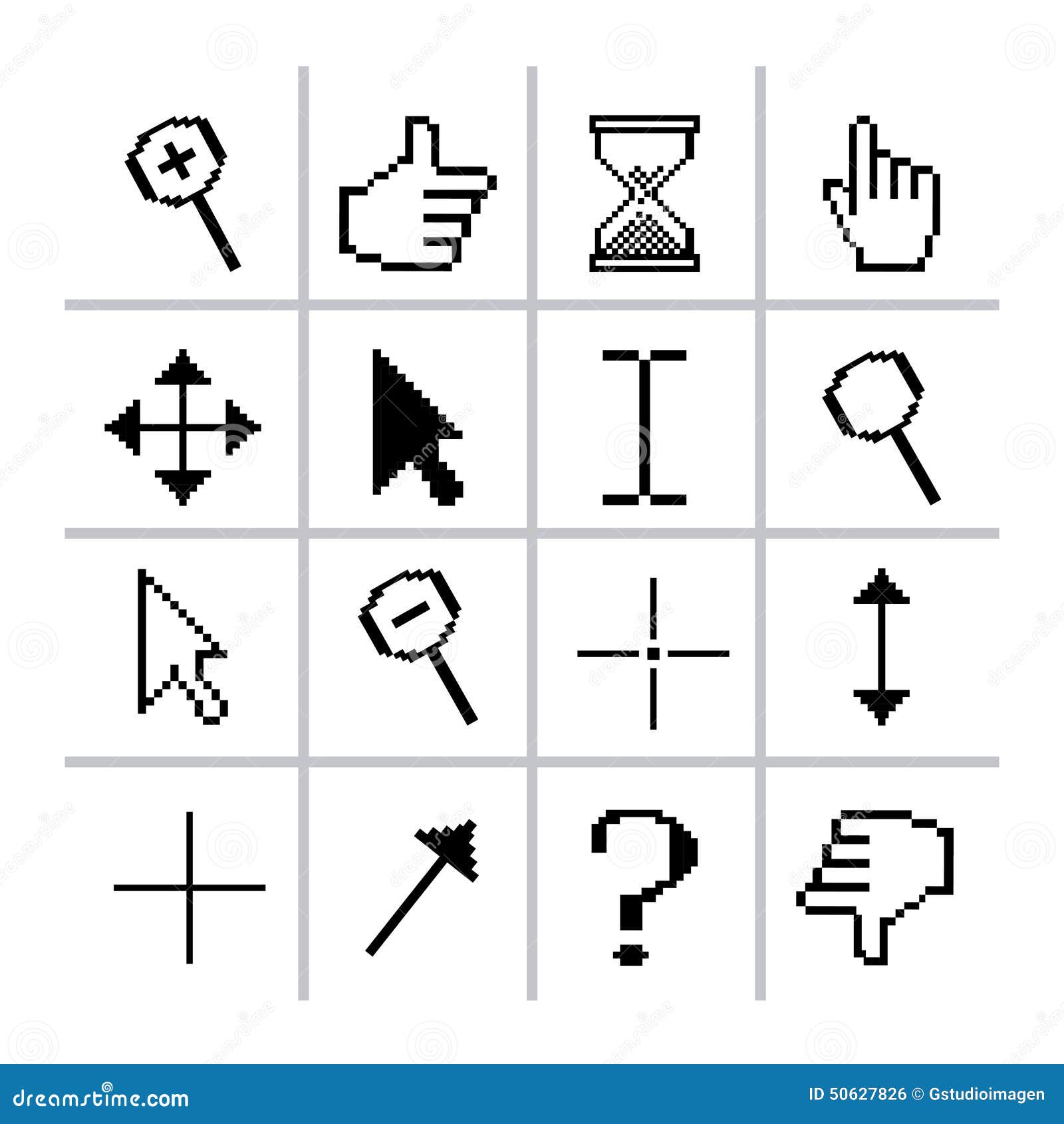 Mouse pointer stock vector. Illustration of hourglass - 50627826