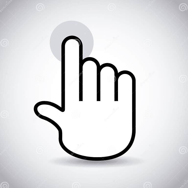 Mouse pointer stock vector. Illustration of hand, selection - 50627899