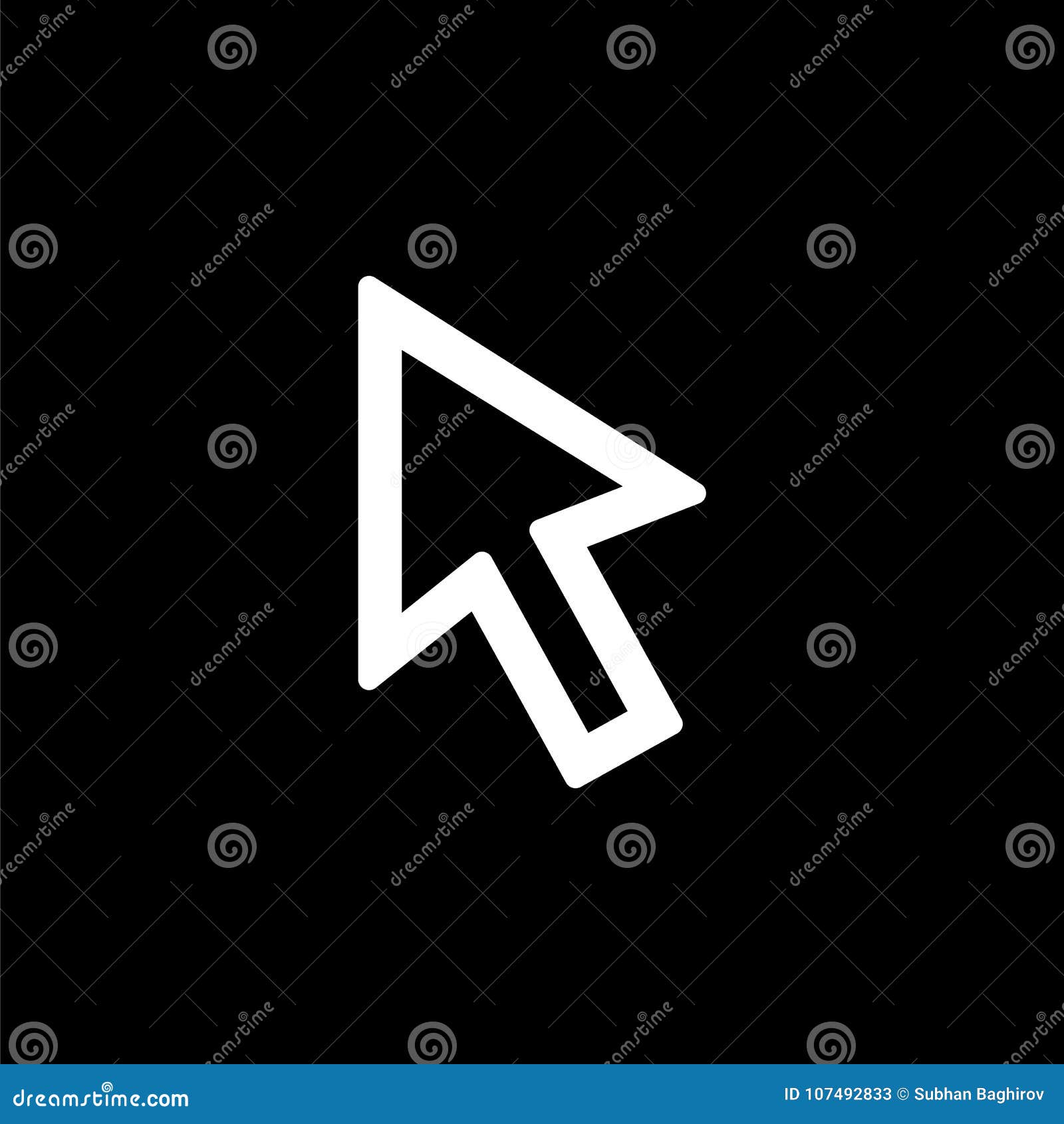 Mouse Pointer Icon for Simple Flat Style Ui Design Stock Vector ...