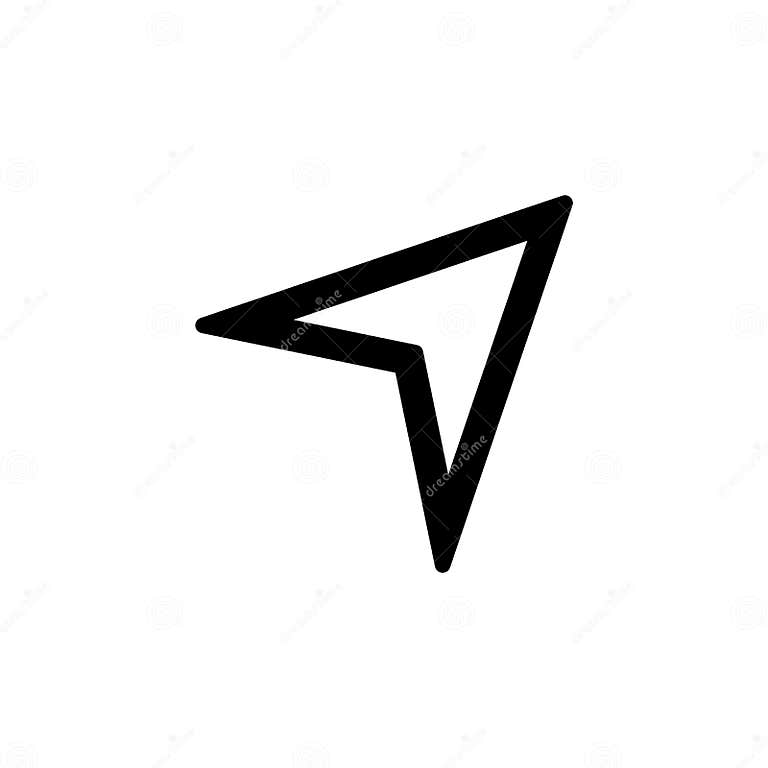 Mouse Pointer Icon for Simple Flat Style Ui Design Stock Vector ...
