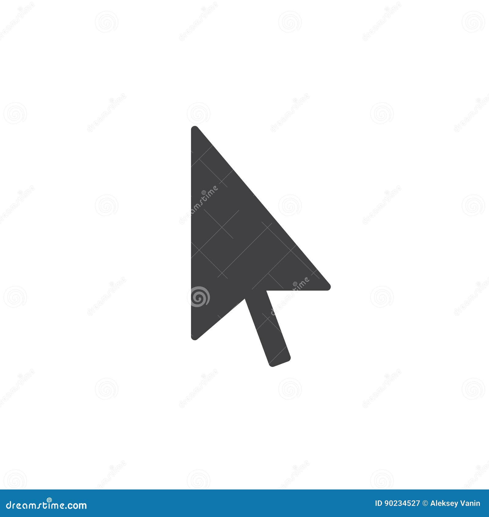 Mouse Pointer Icon , Solid Logo Illustration, Pictogram is Stock ...