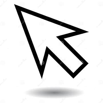 Mouse Cursor Icon on White Background Stock Vector - Illustration of ...