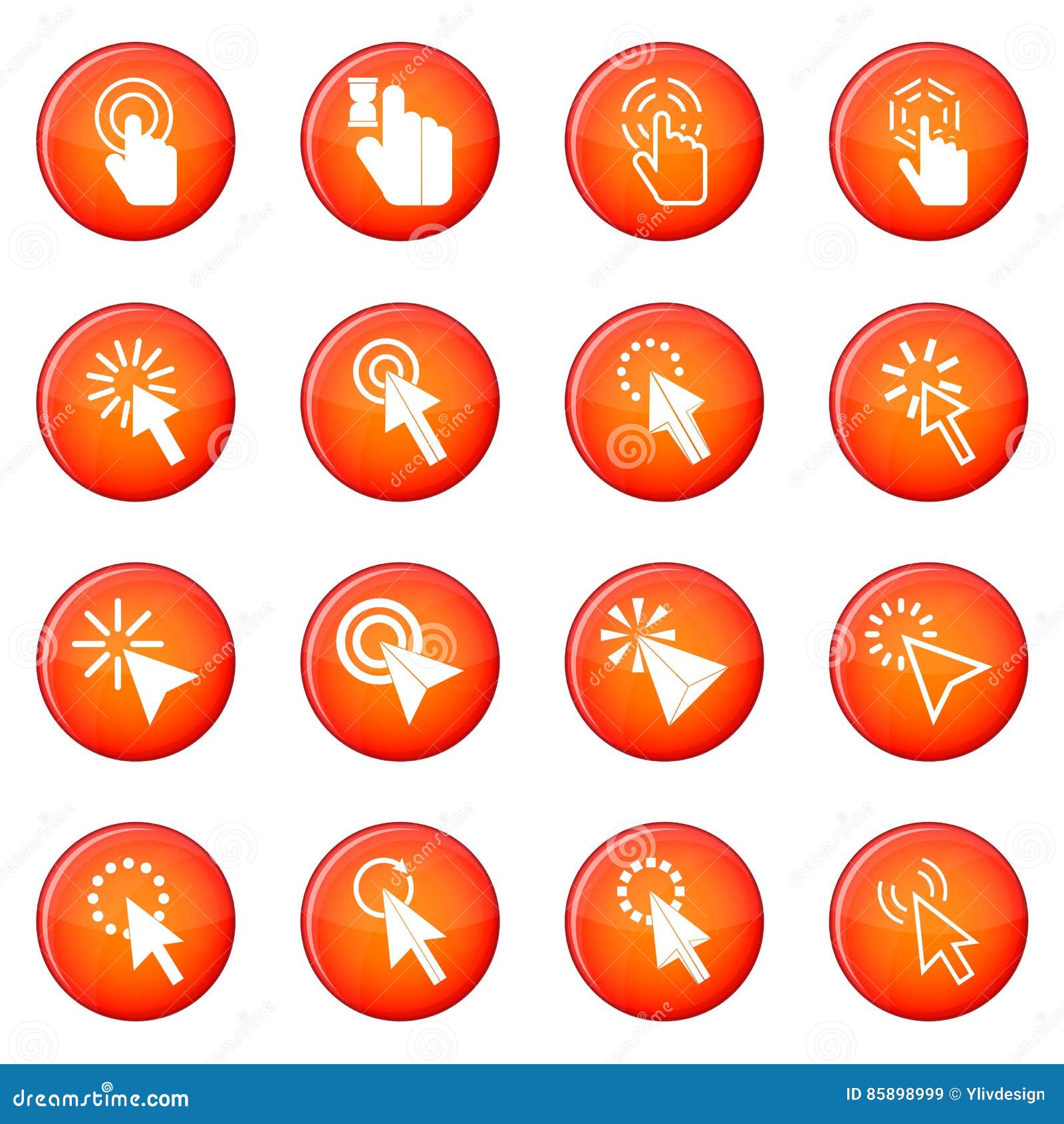 Mouse Pointer Icons Vector Set Stock Vector - Illustration of cursor ...
