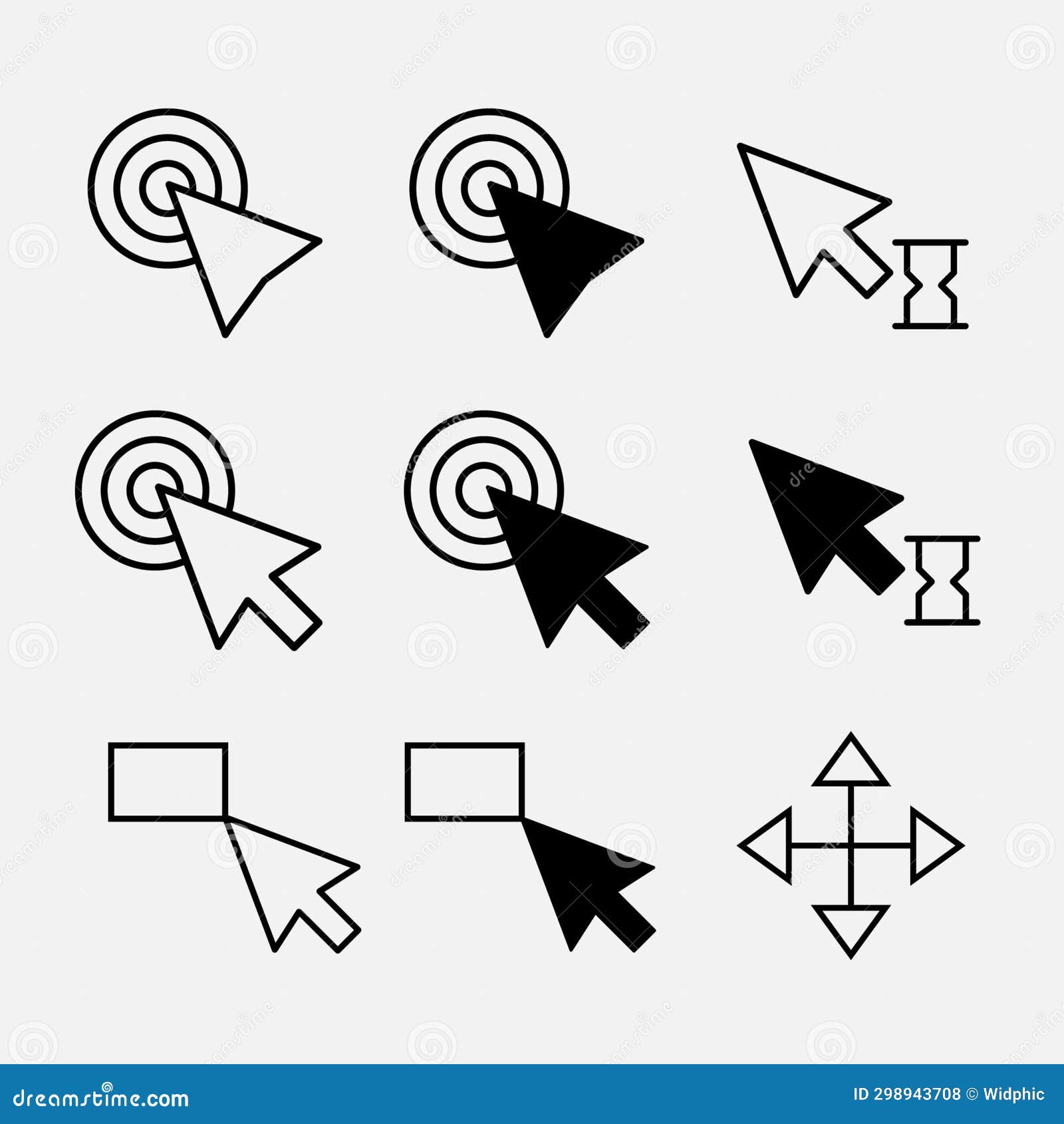 Mouse Pointer style Vector stock illustration. Illustration of clicking ...