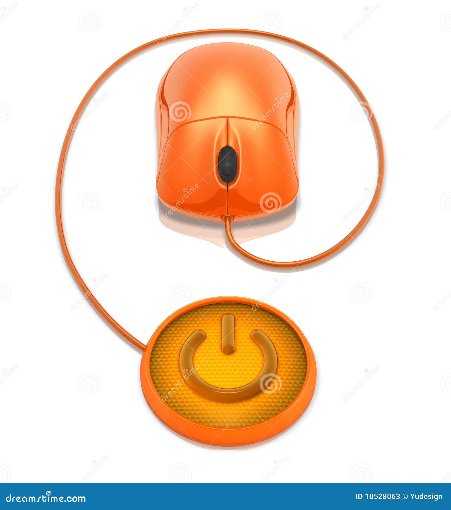 Mouse and power button stock illustration. Illustration of rendered ...