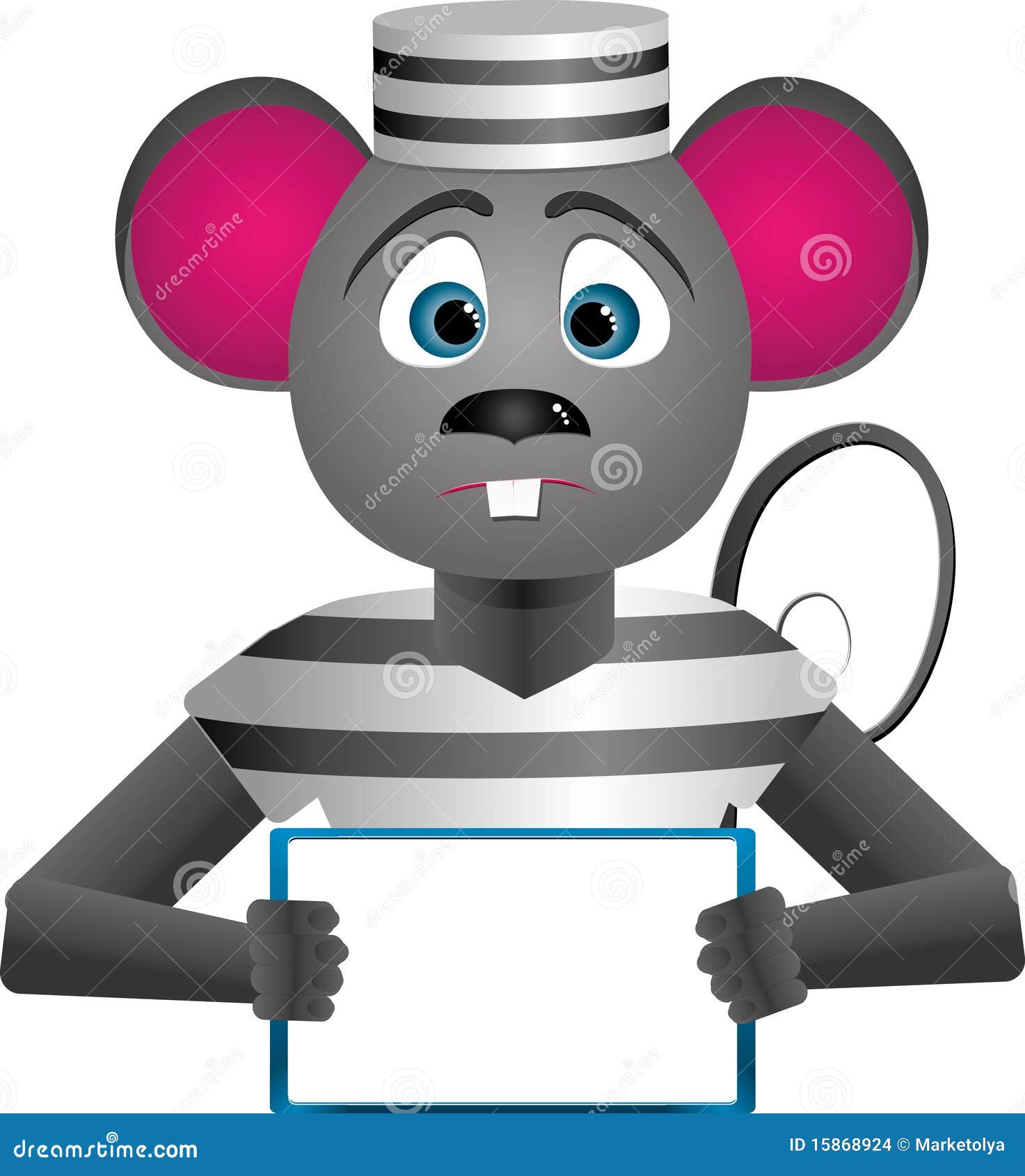Mouse Prisoner. Cartoon Vector Illustration | CartoonDealer.com #24711426