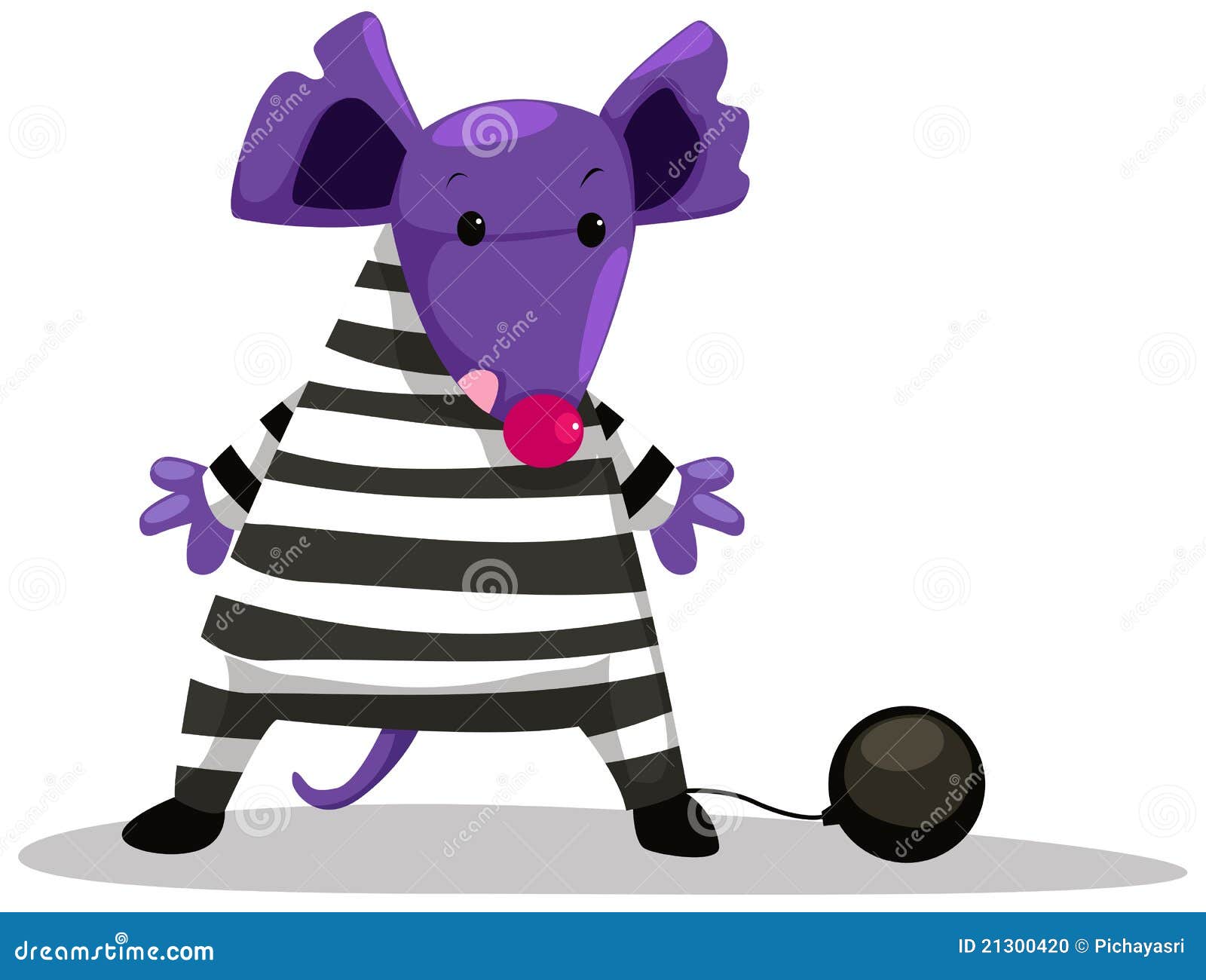 Mouse Prisoner. Cartoon Vector Illustration | CartoonDealer.com #24711426