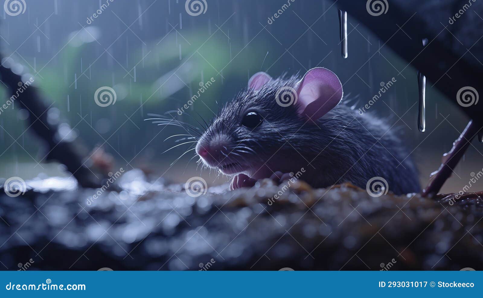Mouse in the Rain: Realistic Hyper-detailed Rendering with Dramatic ...