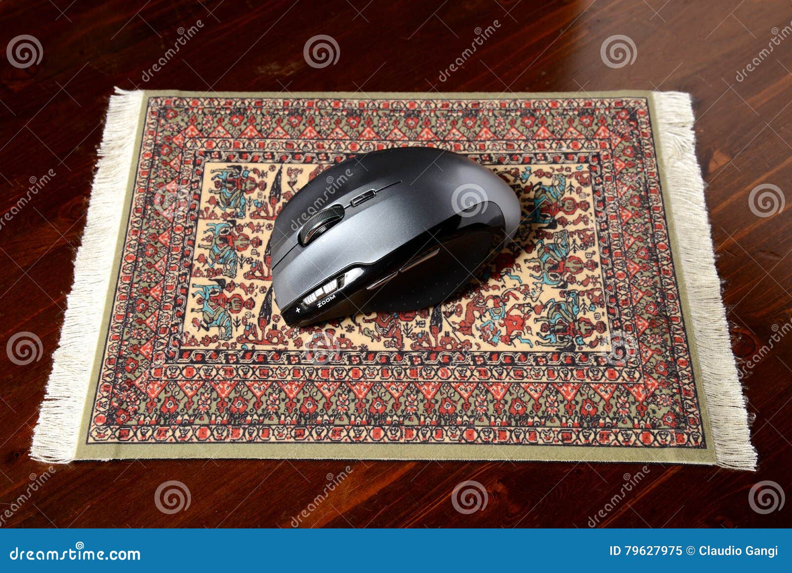 Mouse on a real carpet pad stock image. Image of laptop - 79627975