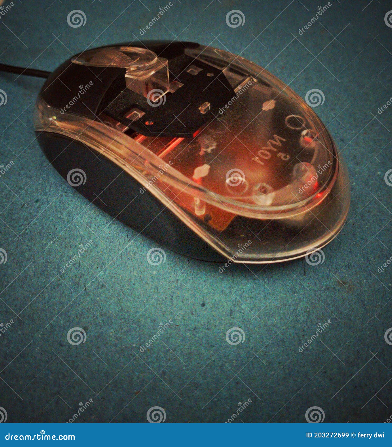 Mouse with Red Light and Noise Effect Stock Image - Image of orange ...
