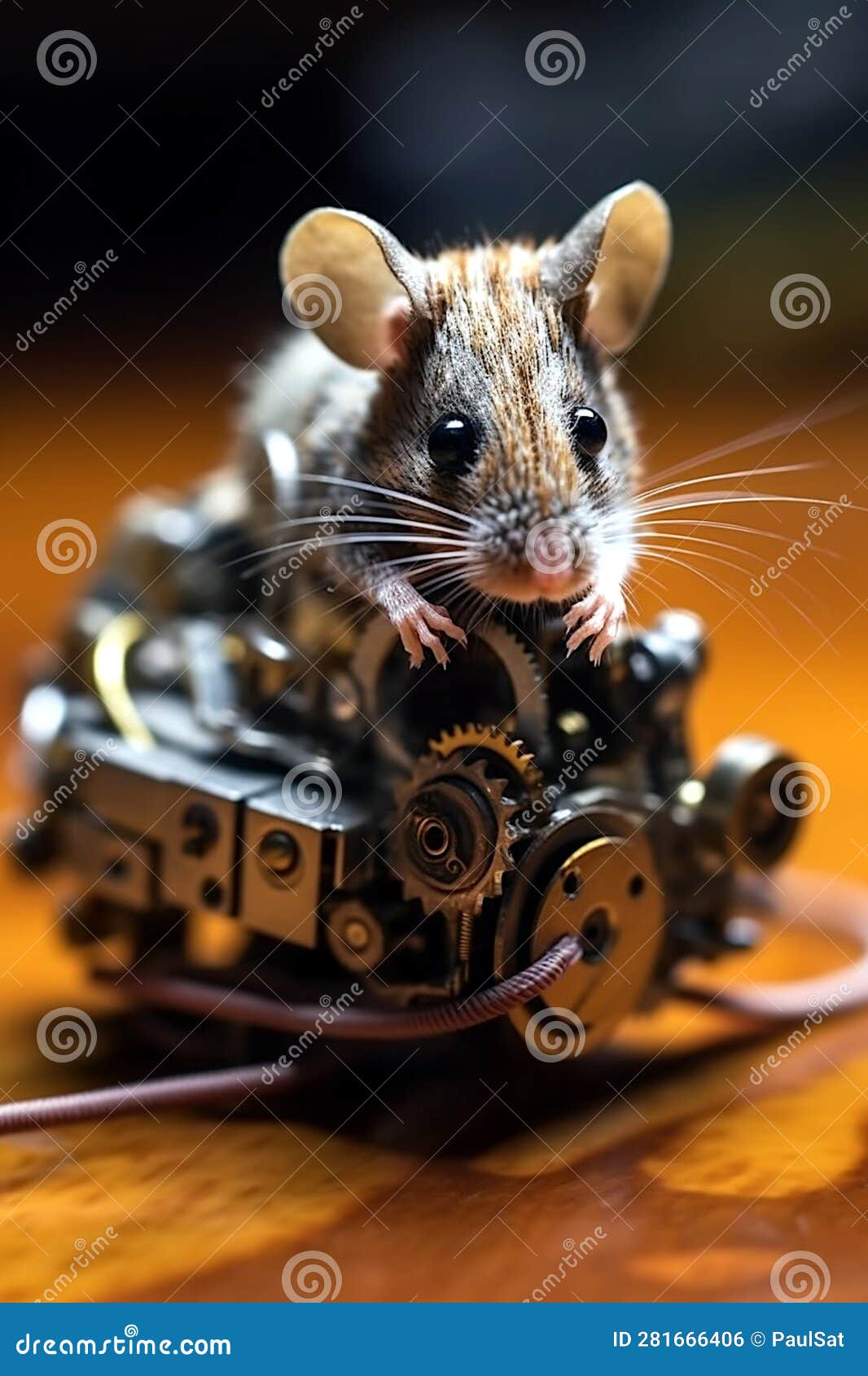 Mouse Robot. Artificial Mouse.the Concept of the Future. Stock ...