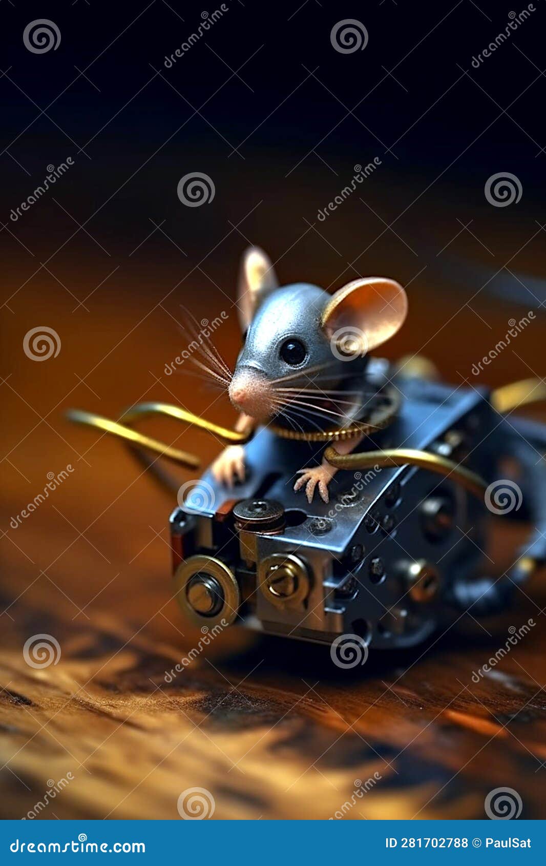 Mouse Robot. Artificial Mouse.the Concept of the Future. Stock ...